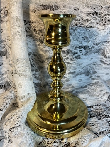5 Inch polished brass candlestick | eBay