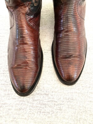 Size 10 Justin Exotic Lizard Western Boots | eBay