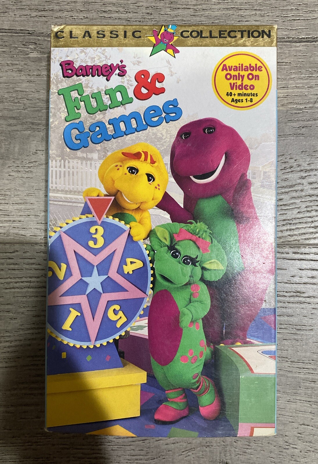 Barney - Barneys Fun and Games VHS Tape 1996 Classic Collection Cartoon ...