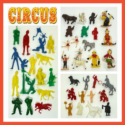 Lot of Vintage Toy Circus Figures: USA, France, Macau, Hong Kong 1940's ...