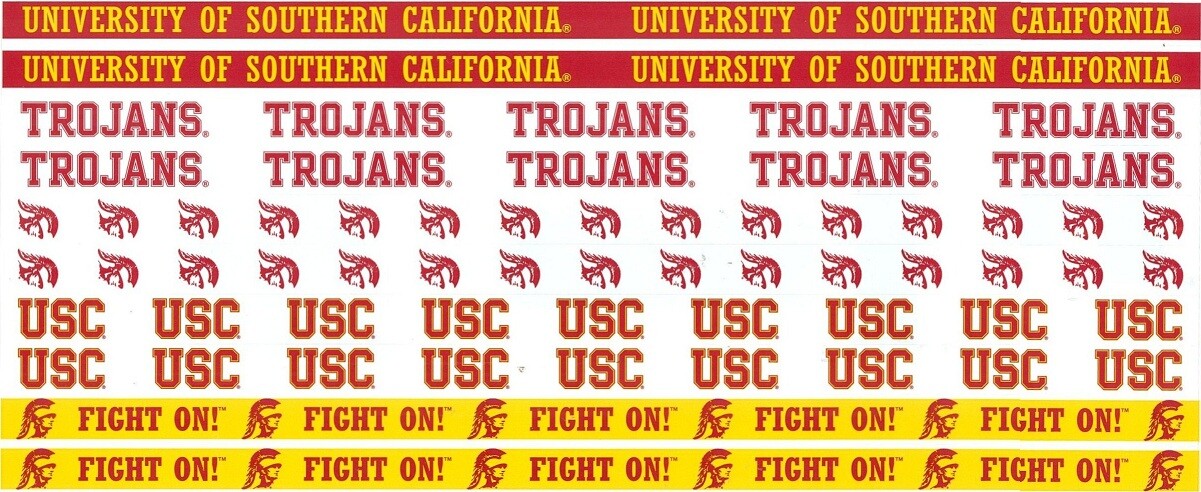 University of Southern California USC Trojans Scrapbook Kit Sticker ...