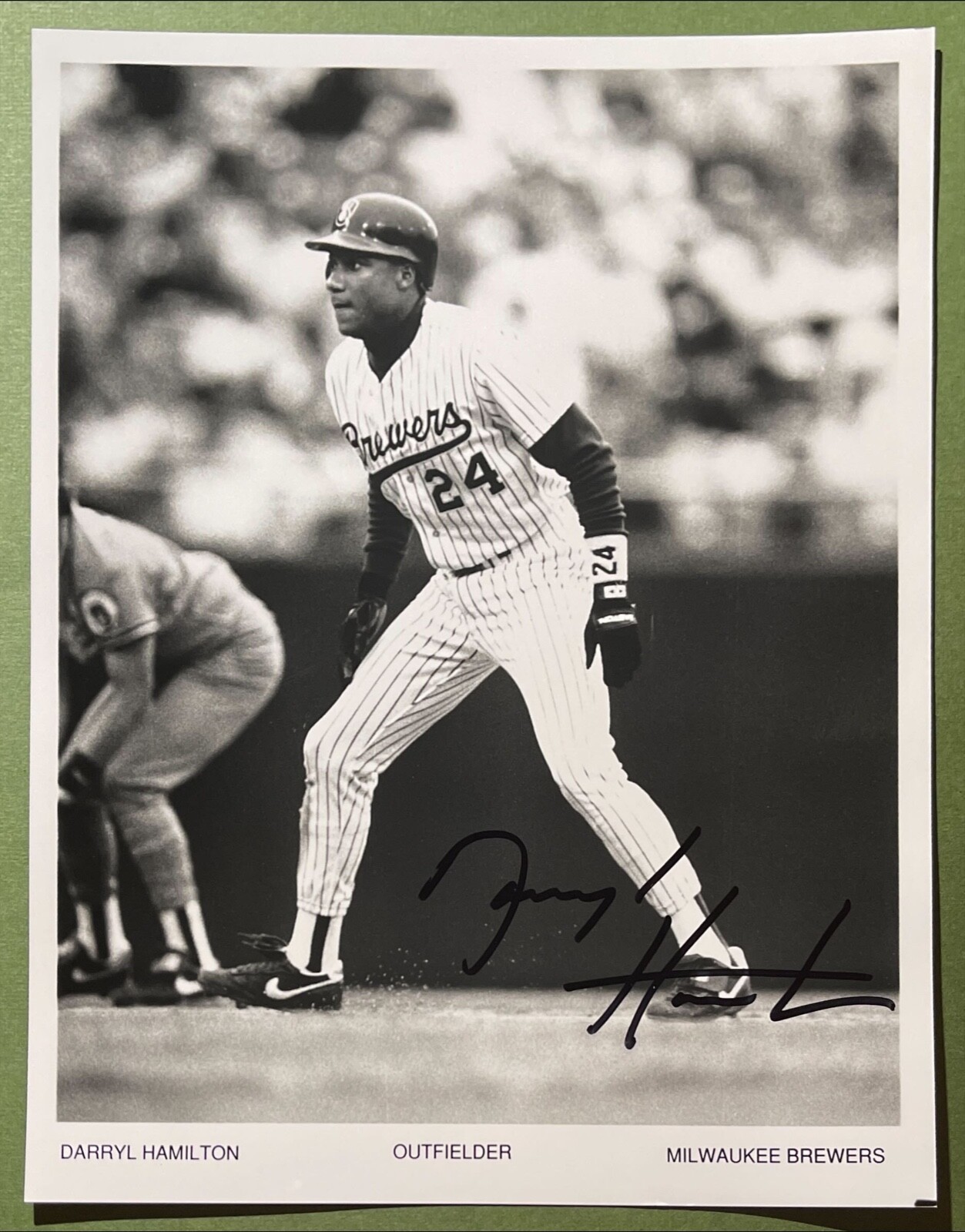 DARRYL HAMILTON AUTOGRAPHED 8X10 PHOTO MILWAUKEE BREWERS | eBay