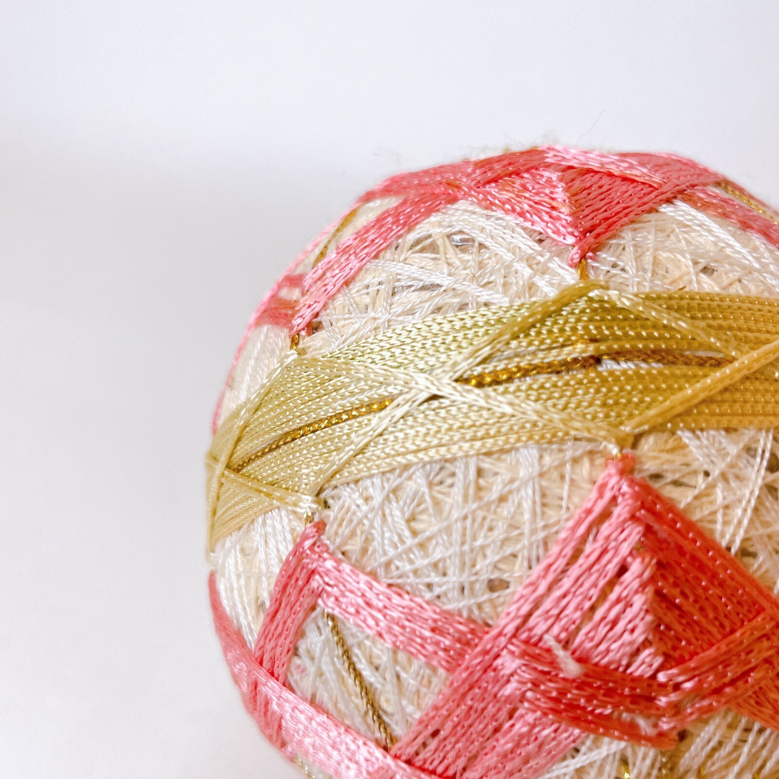 Vintage Japanese Temari Ball – Handcrafted Folk Art Embroidered ...