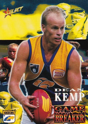 AFL 1995 Select West Coast Eagles - Dean Kemp Gamebreaker Card No.251 ...