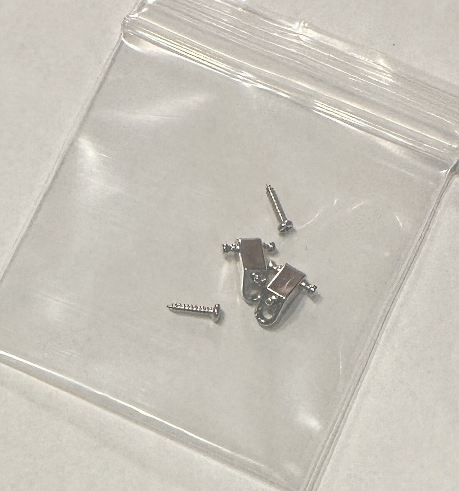 (2X) Fender® USA Standard String Trees & Mounting Screws (Chrome) New ...