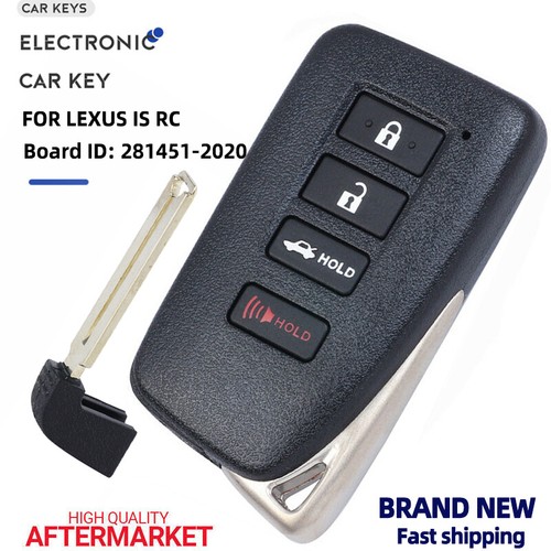 NEW REPLACEMENT FOR LEXUS IS RC SMART PROXIMITY KEY REMOTE FOB HYQ14FBA ...