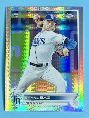 Shane Baz 2022 Topps Chrome Prism Refractor RC #201 Tampa Bay Rays | eBay