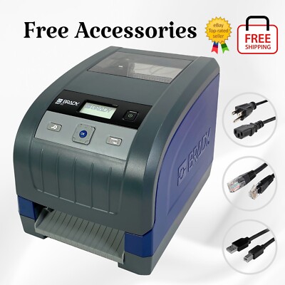 BUNDLE Brady BBP33 Thermal Transfer Label Printer 300dpi LAN USB Auto ...