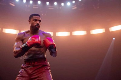 Photo Poster Michael B Jordan in boxing pose in ring Adonis Creed 3 ...