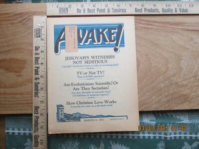 Awake! watchtower magazine mar 8 1951 | eBay