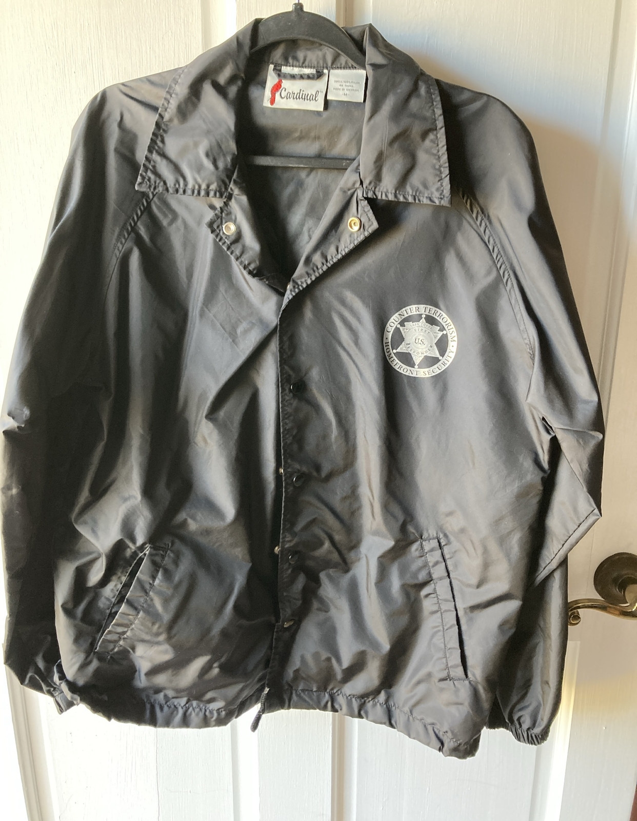 Counter Terrorism Task Force Black Windbreaker Jacket Mens Sz M ...