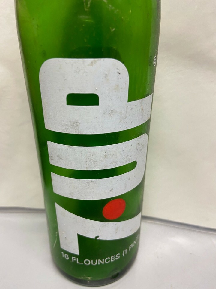 Green 16 Oz Green 7UP Soda Pop Glass Bottle Prop Decor 10.5" Vintage | eBay