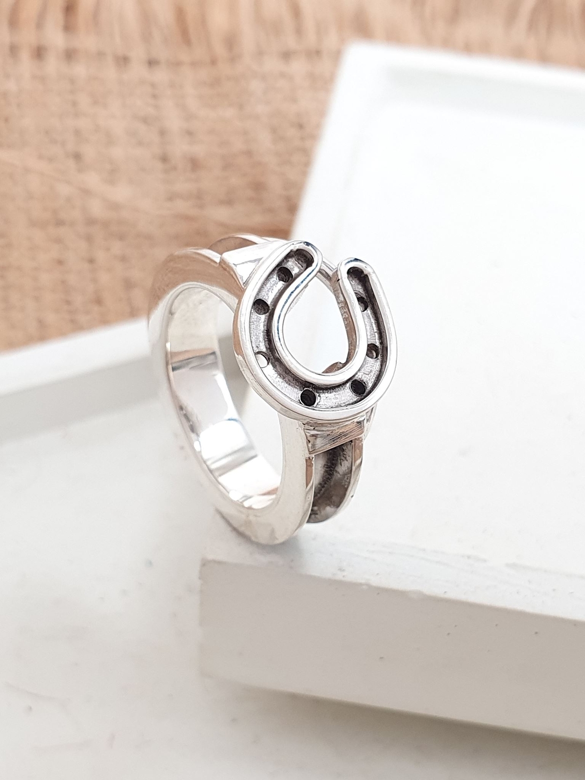Sterling silver equestrian ring with Horseshoe | RG887836 | eBay