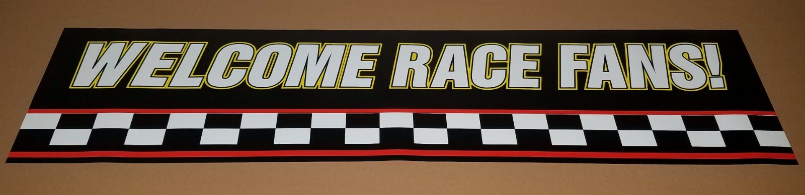 Welcome Race Fans Banner Kit (3 Pieces) Hang in Your Man Cave or Garage ...