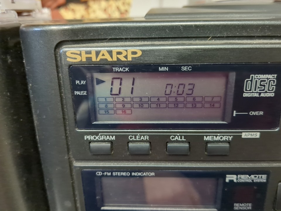 Vintage Sharp Boombox CDCassette AM/FM Radio Detachable Speakers GX ...