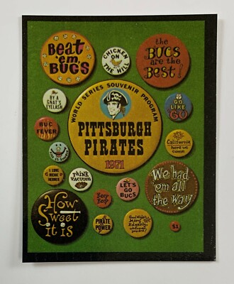 World Series Program Cover Card 1971 Pittsburgh Pirates vs Baltimore ...