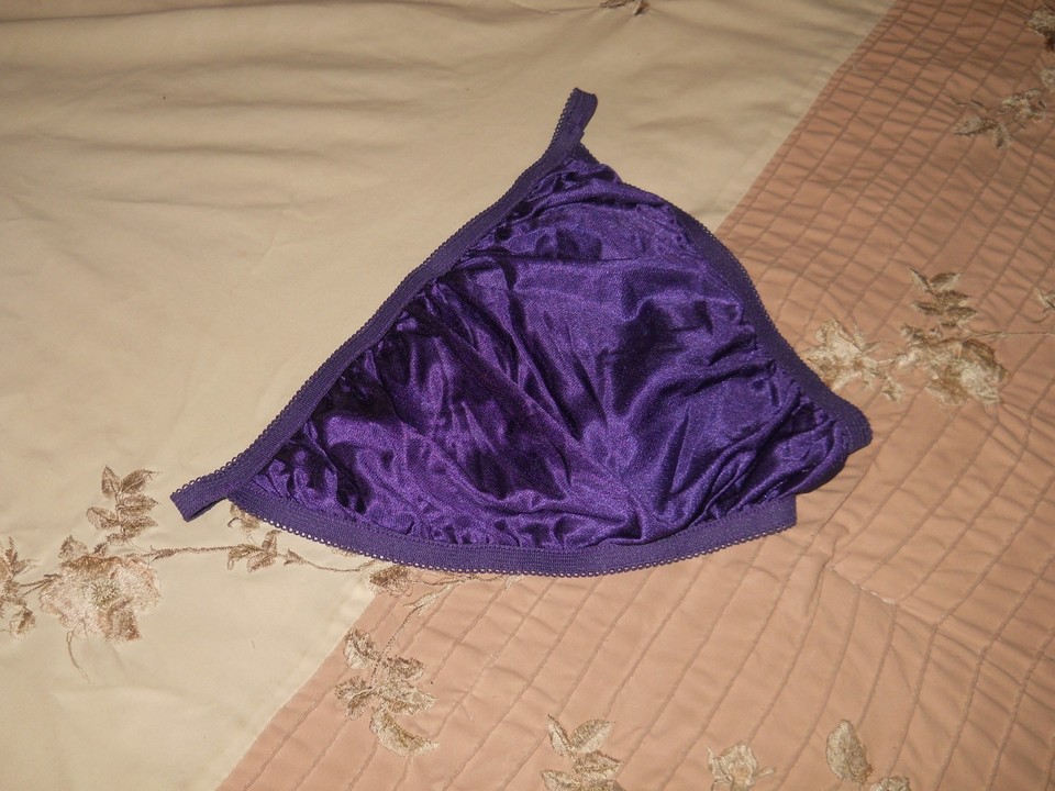 Vintage PETRA FASHIONS made in USA Satin Feel String Bikini Panties 1X ...