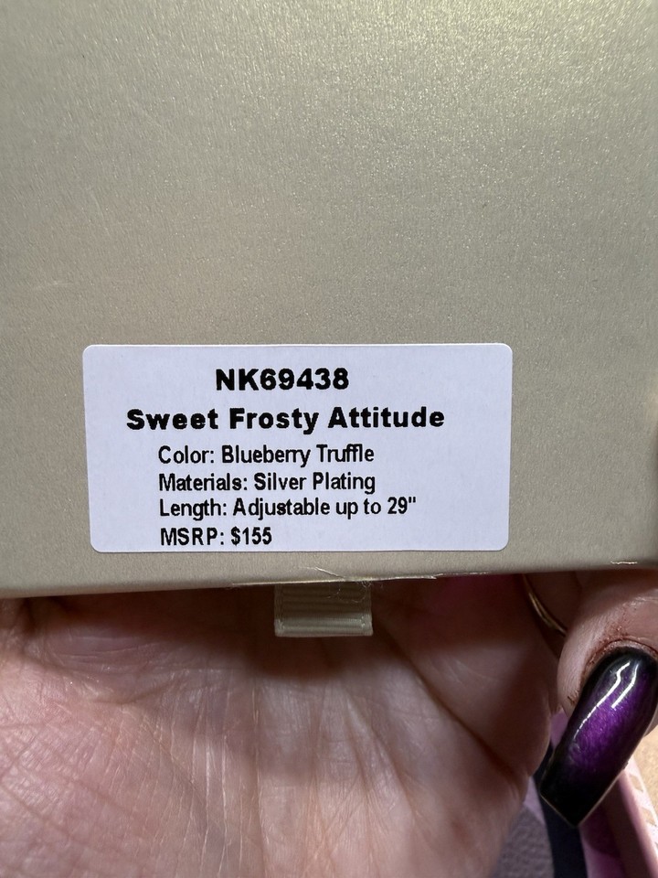 Bomb Party Jewel Candy Necklace Blueberry Truffle Silver Plating Free ...