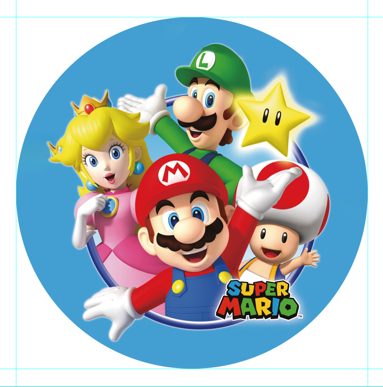 Round Super Mario Backdrop Boys 1st Birthday Party Photo Background ...
