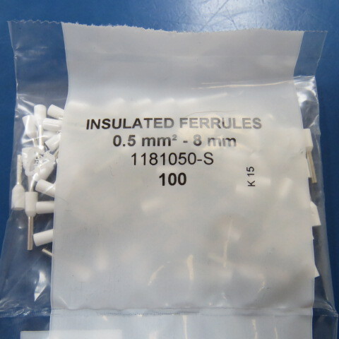 MCMASTER CARR 7950k12 Qty of 500 per Lot Insulated Wire Ferrules for ...