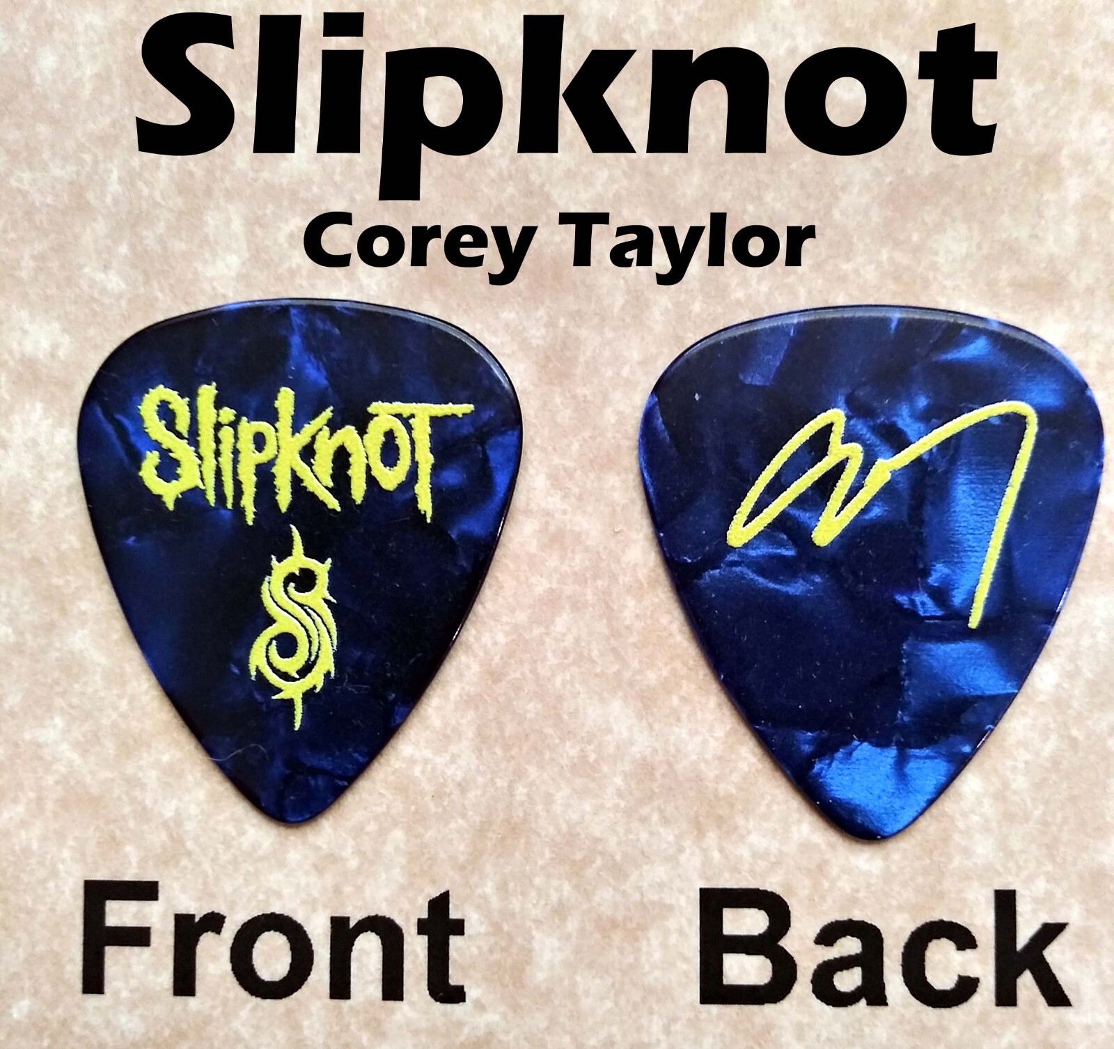 1 SLIPKNOT band COREY signature novelty guitar pick (W2-2281) | eBay