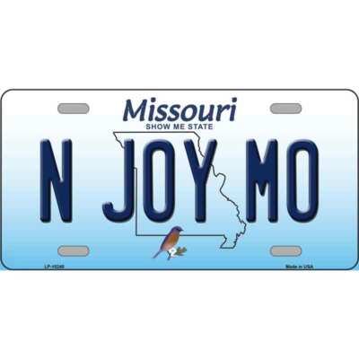 N Joy MO Missouri Novelty Metal License Plate Tag LP-10248 | eBay