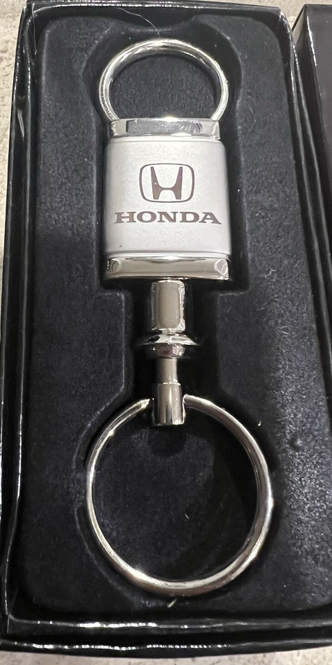HONDA Ring Chrome SILVER Aluminum Valet Keychain Au-Tomotive Gold ...