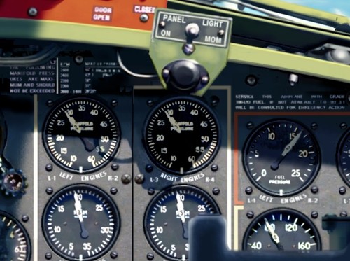 B-17 B17 WWII Aircraft Instrument Panel w/Gauges 6 Foot Lifesize Poster ...