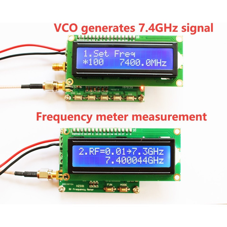 HZ331 Small HF RF Frequency Meter Counter 2.4G 3G 5.8G 6G 7G 1Hz~7.3GHz ...