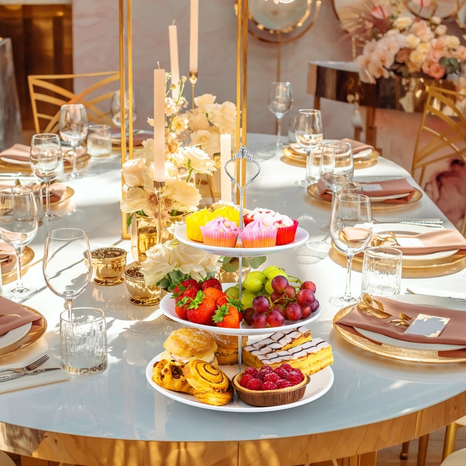 Afternoon Tea Cake Stand 3 Tier Tea Wedding Plates Party Tableware ...