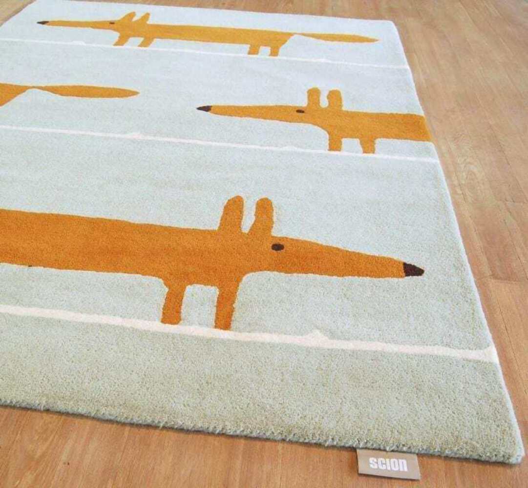 Scion Mr Fox Rug Aqua 25308 | eBay