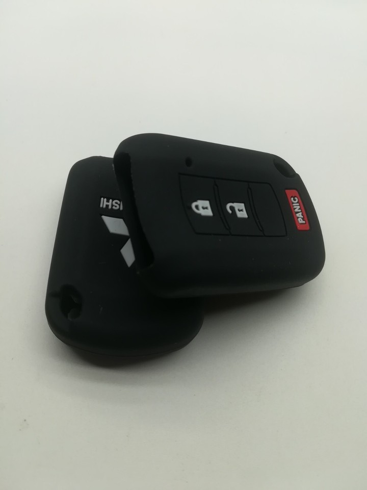 2*Silicone Fob key cover For MITSUBISHI MIRAGE OUTLANDER SPORT ECLIPSE ...