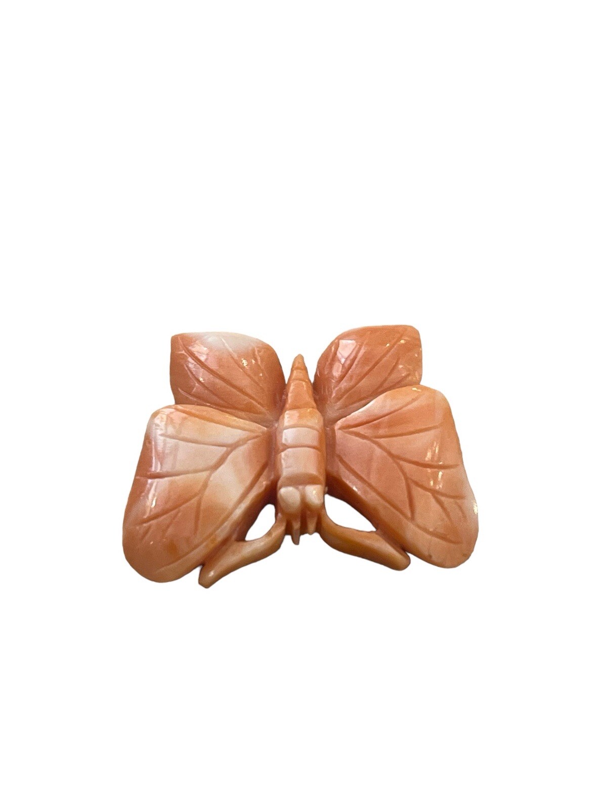 Large Carved Coral Butterfly Figurine Momo Coral | eBay