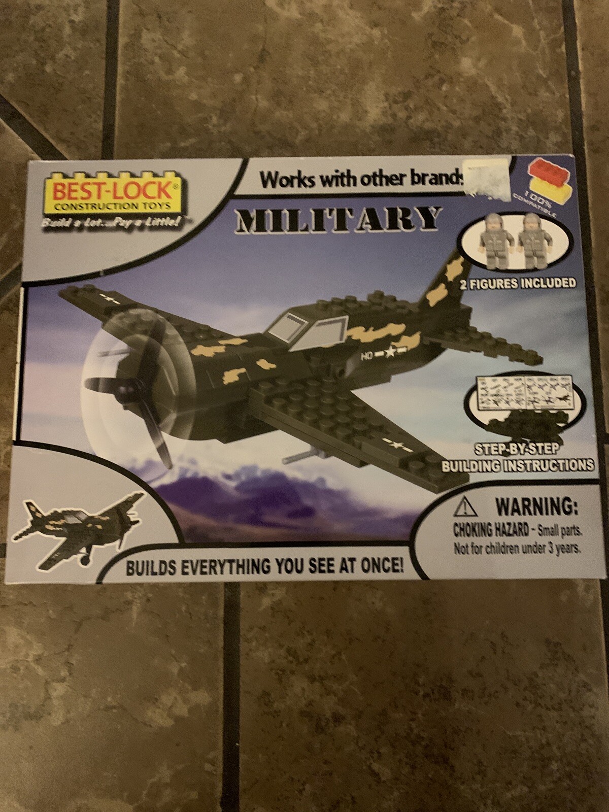 BEST-LOCK, Military P-40 Fighter Plane w/ 2 Minifigs and Over 100 ...