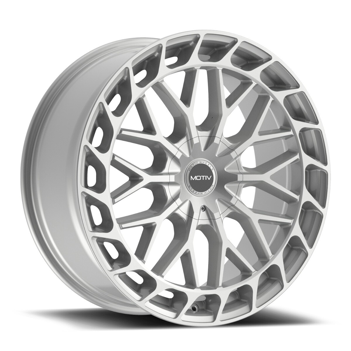 18" Motiv 442S Breach Gloss Silver 18x7.5 Wheel 5x4.5 5x120 Rim 40mm 5 ...