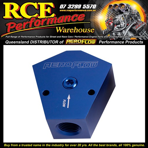 Aeroflow AF451-12 Billet Y-Block with 1/8" NPT Port - 3/4" to 3/4 ...