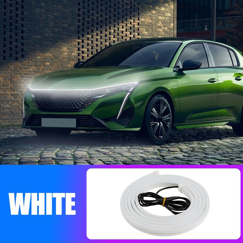 120cm Car Hood LED DRL Daytime Running Light Strip Accessories 12V ...