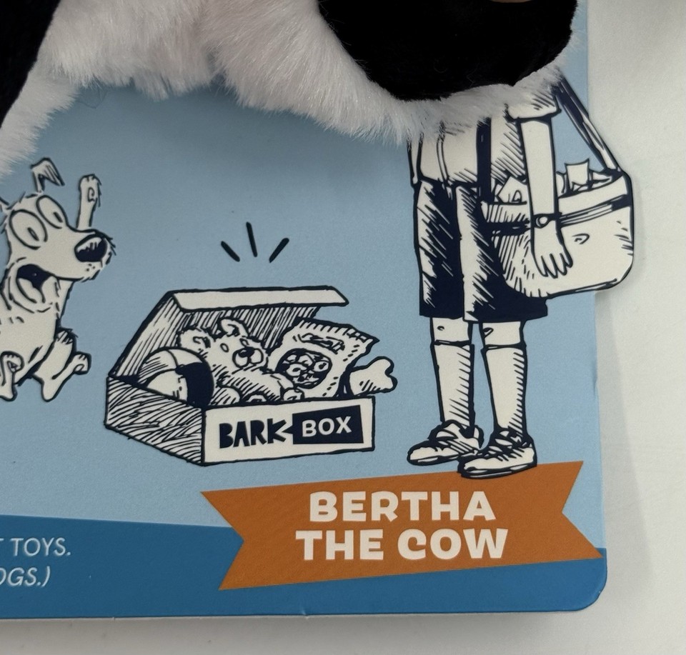 Bark Box " Bertha the Cow " Dog Toy Cow Giving Birth to Calf Extra ...