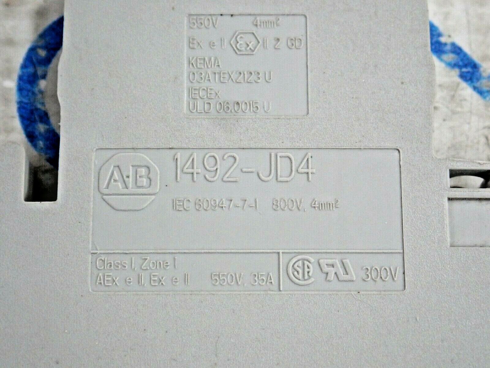 ALLEN BRADLEY 1492-JD4 TERMINAL BLOCK LOT OF 7 | eBay