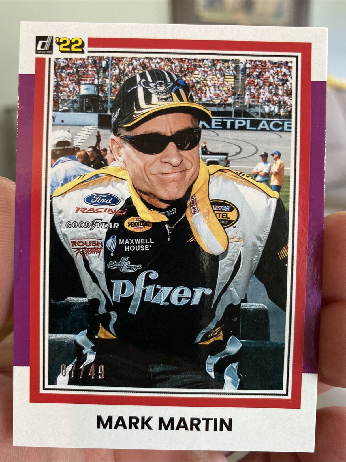 2022 Panini Donruss NASCAR - Retro 1981 Purple #163 Mark Martin /49 for ...