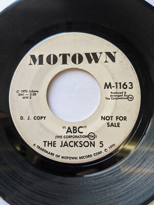 45 rpm THE JACKSON 5 ABC 1163 1970 MOTOWN RECORDS Rare White Label ...