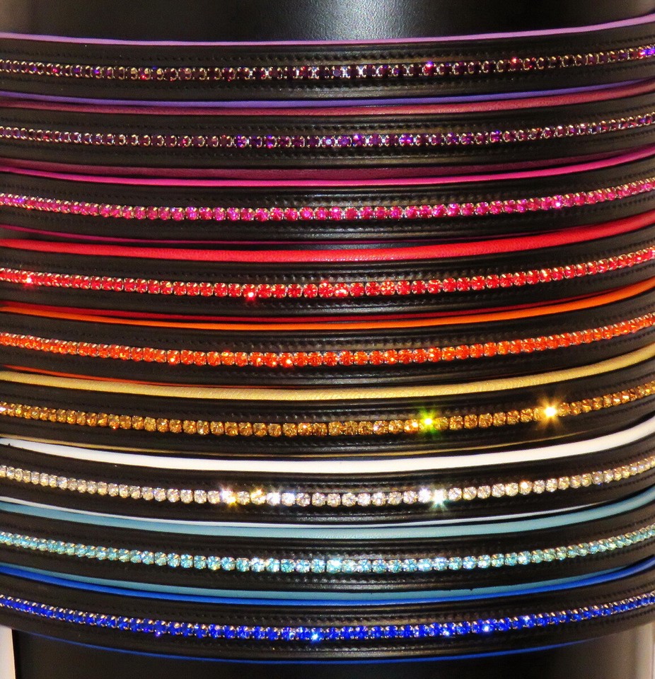 FSS Crystal Rhinestone Bling CURVE U WAVE Swing SHAPE Colour Padded ...