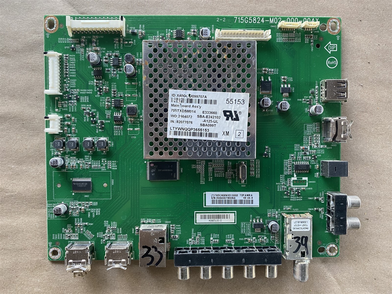 Vizio E390I-A1 756TXDCB02K031 (715G5824-M01-000-004K TXDCB02K0310002 ...