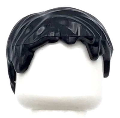 Lego New Black Minifig Hair Short Tousled with Side Part | eBay