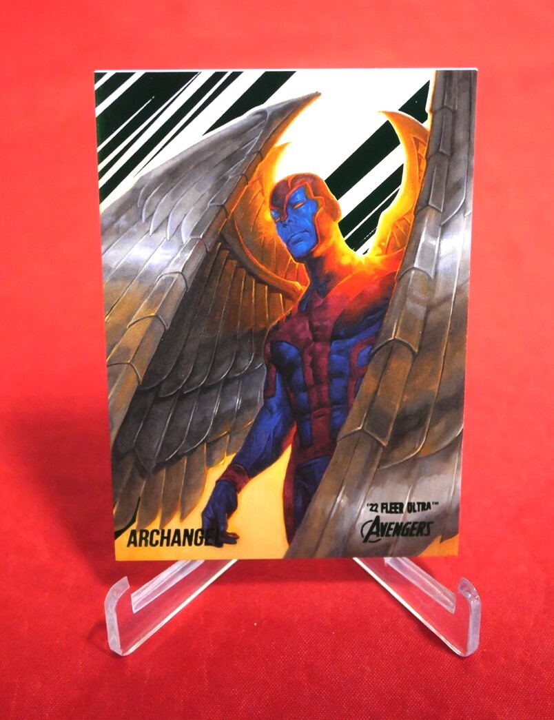 AVENGERS MARVEL Trading Card Archangel Green Foil 2022 Fleer Ultra #2 ...