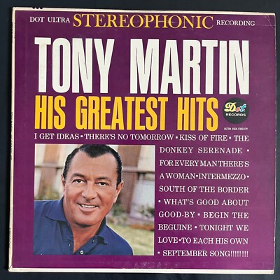 Tony Martin His Greatest Hits~NM Vinyl~Dot Ultra Stereophonic~Jazz Pop ...