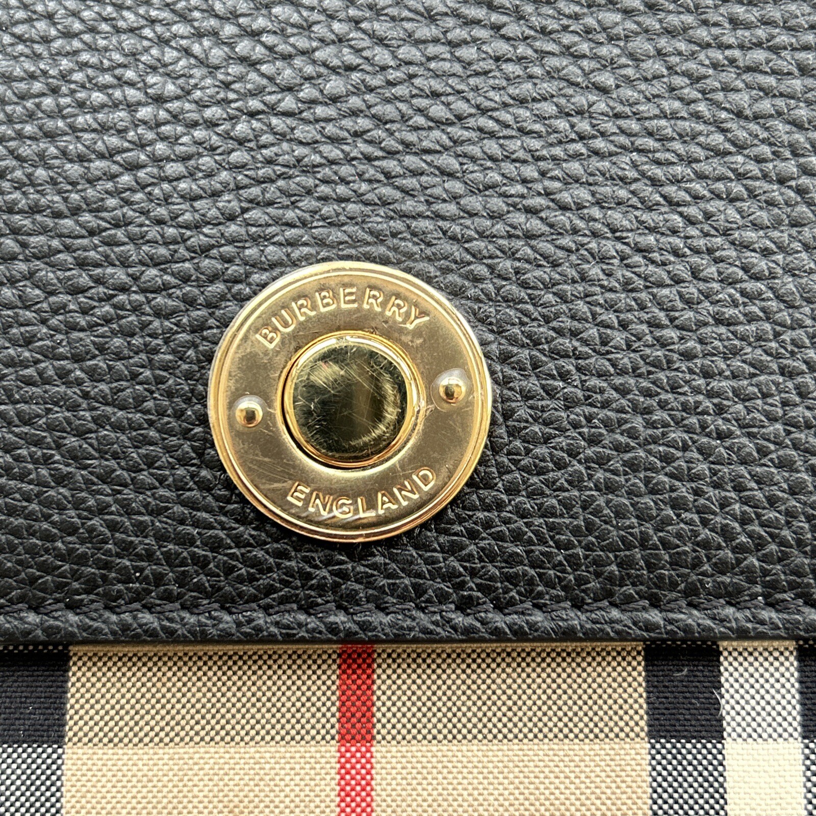 Burberry Note Crossbody Bag Leather with Vintage Chec… - Gem