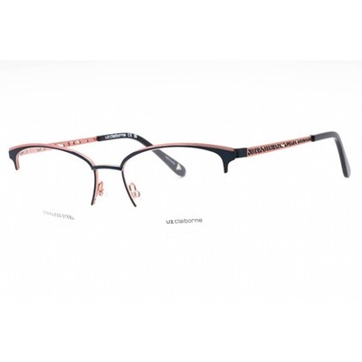 Liz Claiborne Women's Eyeglasses Navy Metal Cat Eye Half Rim Frame L ...
