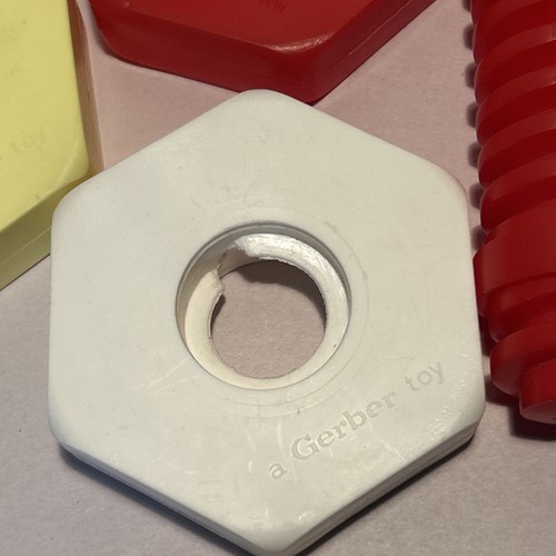 RARE VINTAGE TOY GERBER BABY PLASTIC NUT AND BOLT SET C1940'S-50'S VERY ...