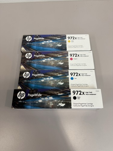 HP 972x PageWide High Yield Ink Toner Full Set Original Genuine Factory ...